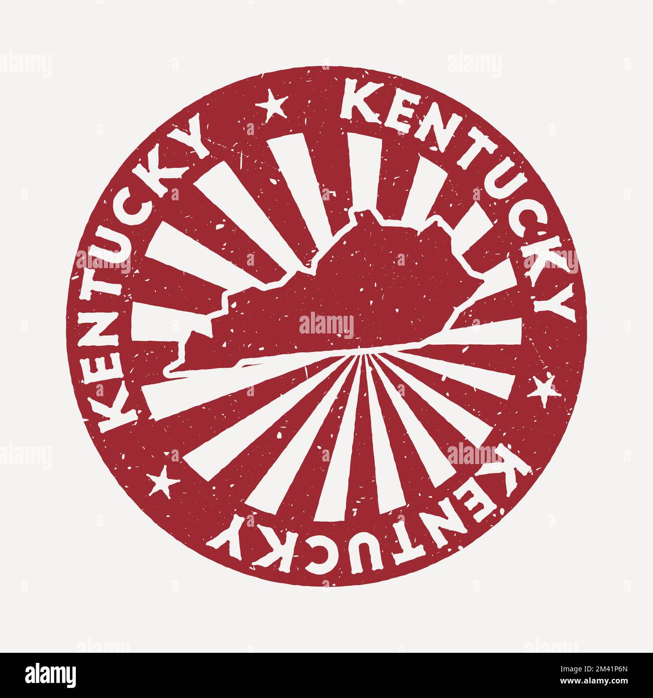 Kentucky stamp. Travel red rubber stamp with the map of US state ...