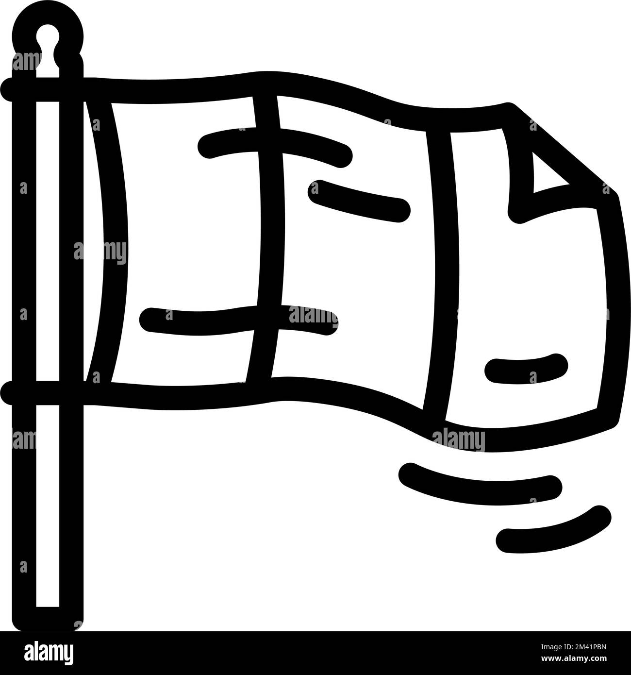 waving flag line icon vector illustration Stock Vector Image & Art - Alamy