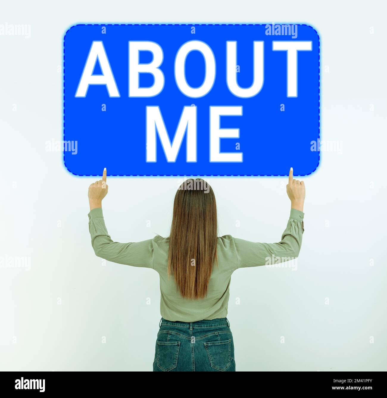 Text caption presenting About Me. Word Written on My Personal ...