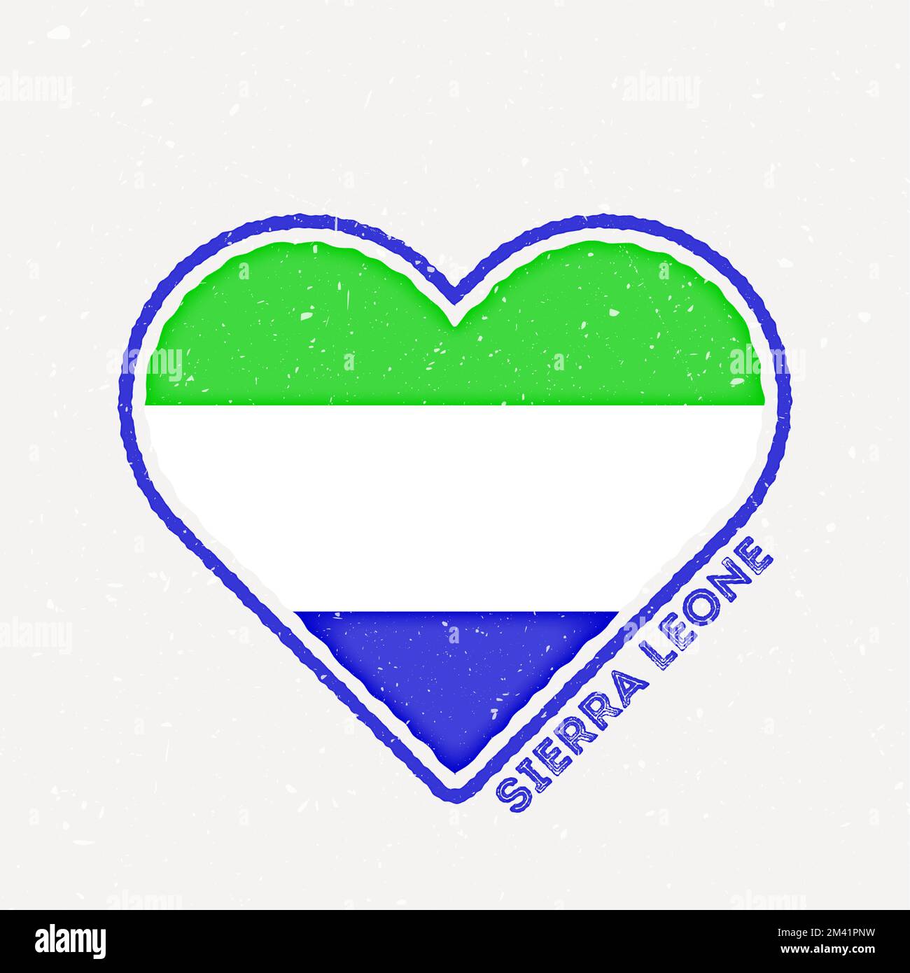 Sierra Leone heart flag badge. Sierra Leone logo with grunge texture ...