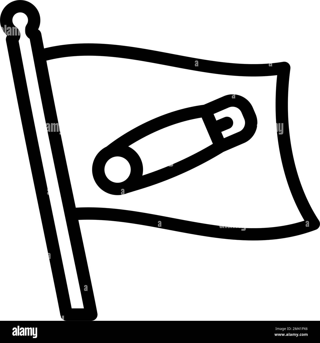 pin flag line icon vector illustration Stock Vector Image & Art - Alamy