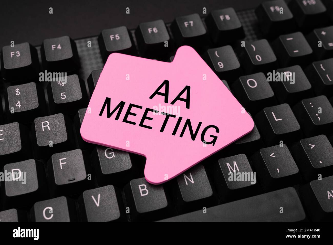 Conceptual caption Aa Meeting. Concept meaning gathering of alcohol ...