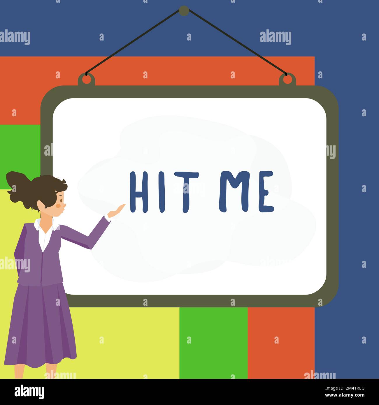 Hand writing sign Hit Me. Business approach asking someone to bring one ...