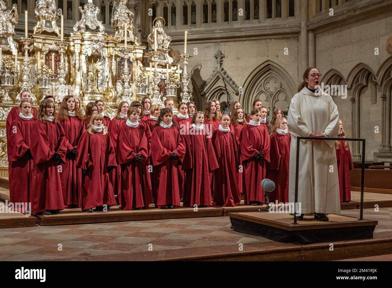 Regensburg, Germany. 18th Dec, 2022. The girls' choir of the ...