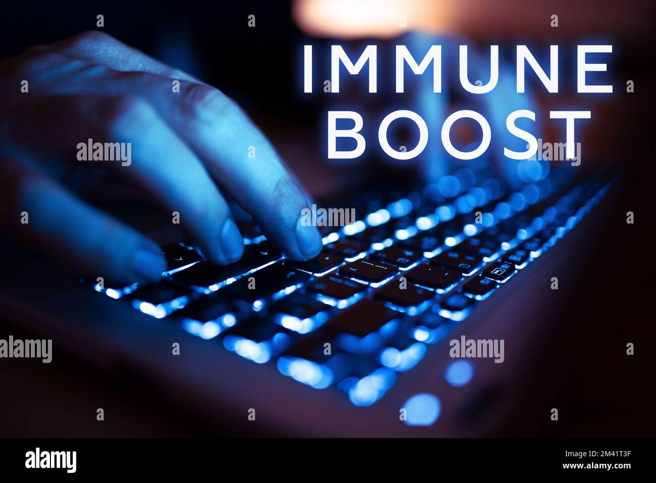 Text showing inspiration Immune Boost. Concept meaning being able to ...