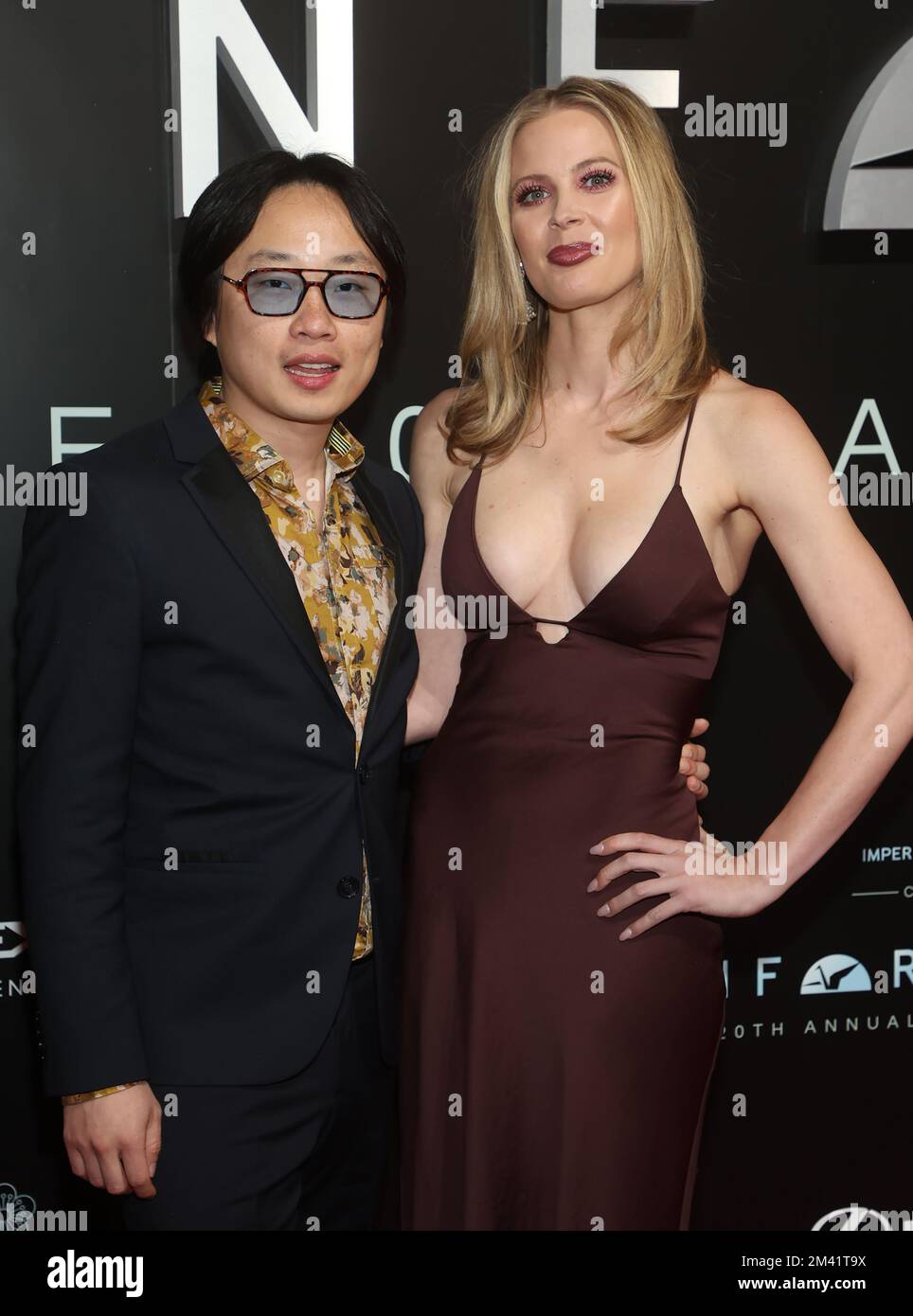 17 December 2022 -Beverly Hills, California - Jimmy O. Yang,Brianne Kimmel. UNFORGETTABLE: The ...