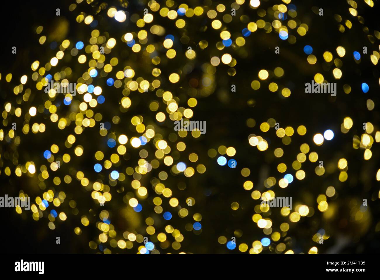 Colorful Red, Yellow and Green Christmas Tree Bokeh background of de ...