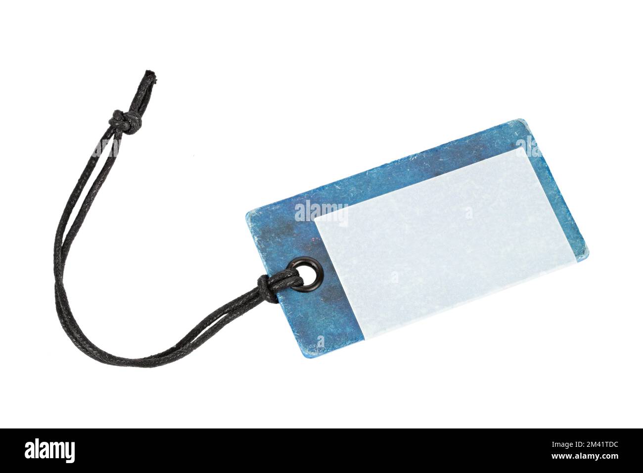 Blank tag tied with string. Price tag, gift tag, sale tag, address ...