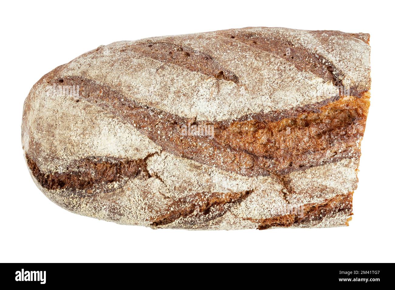 Freshly half baked bread isolated on white background. File contains ...