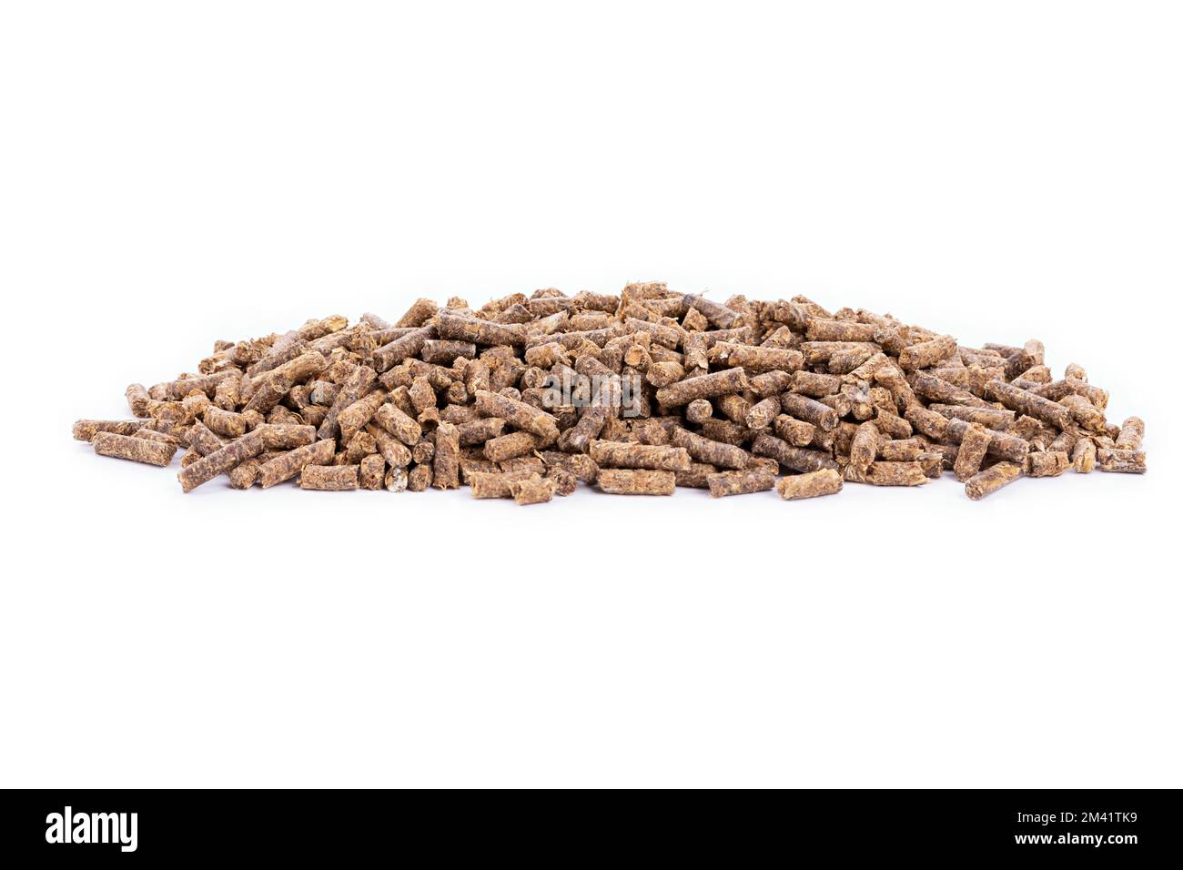 Sunflower granulated feed on white background, close-up. Pile of ...