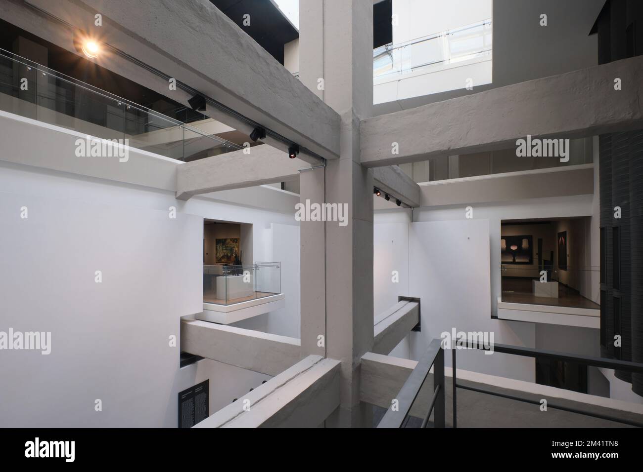 Istanbul, Turkey - December 17 2022: Atrium and art exhibition hall ...