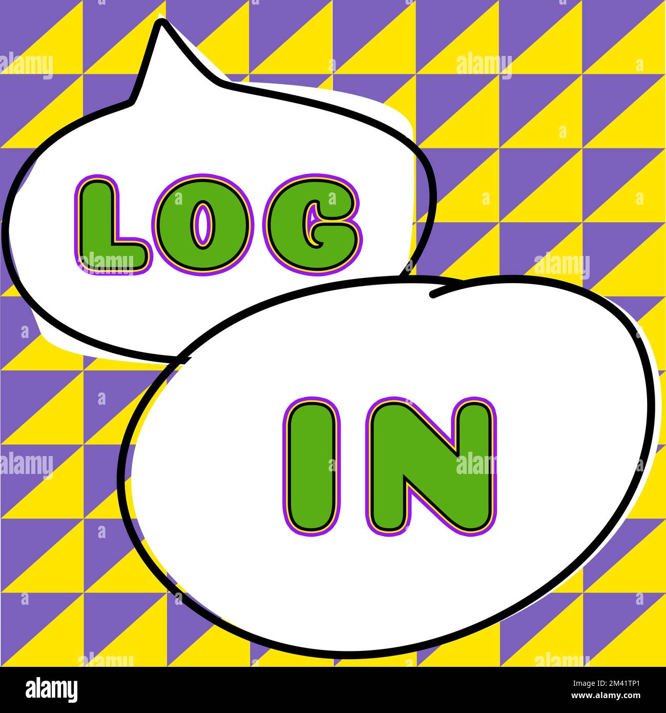 Writing displaying text Log In. Business concept go through the procedures to begin use of a ...