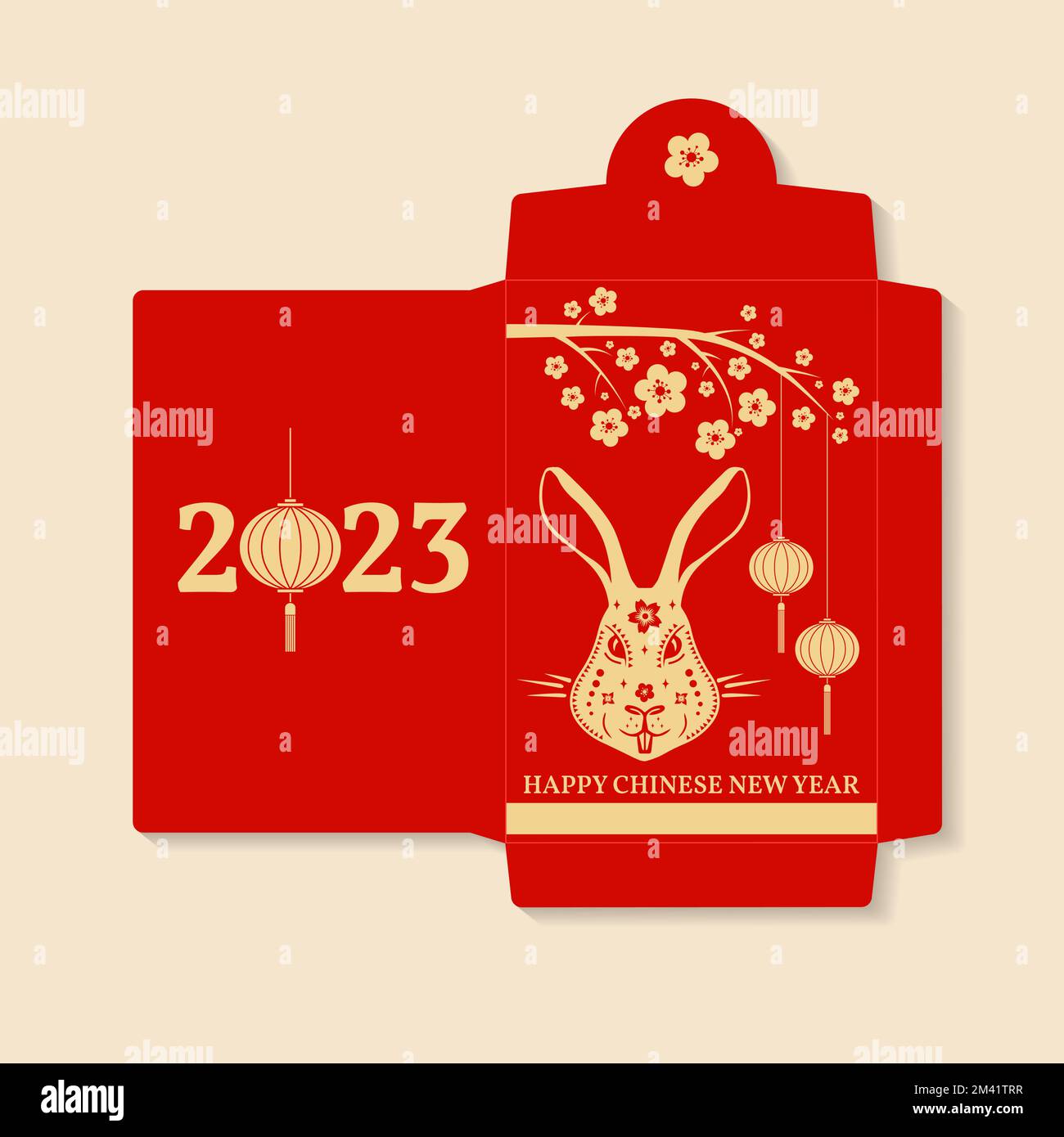 Chinese New Year red envelope flat icon. Vector illustration. Red ...