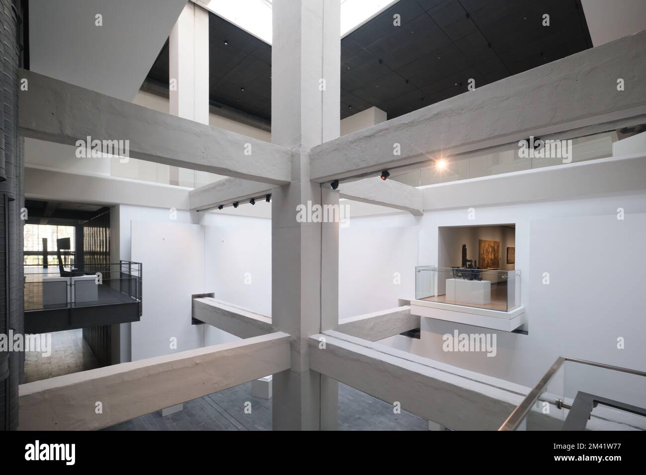 Istanbul, Turkey - December 17 2022: Atrium and art exhibition hall ...