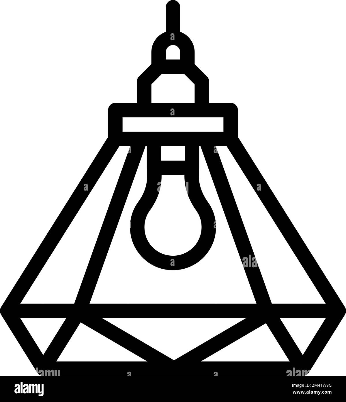 metal lamp ceiling line icon vector illustration Stock Vector Image ...