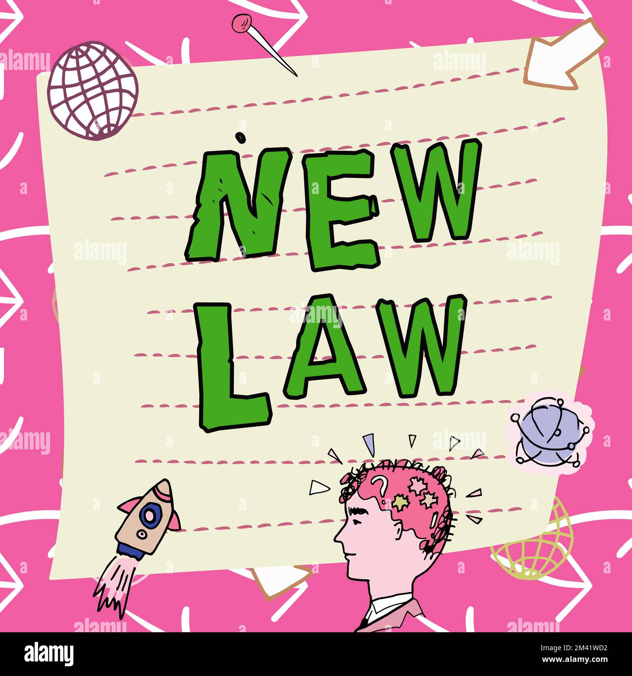 Sign displaying New Law. Business idea system of rules that enforced ...