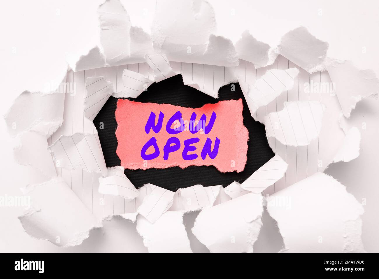 Hand writing sign Now Open. Internet Concept leave door or windows not ...