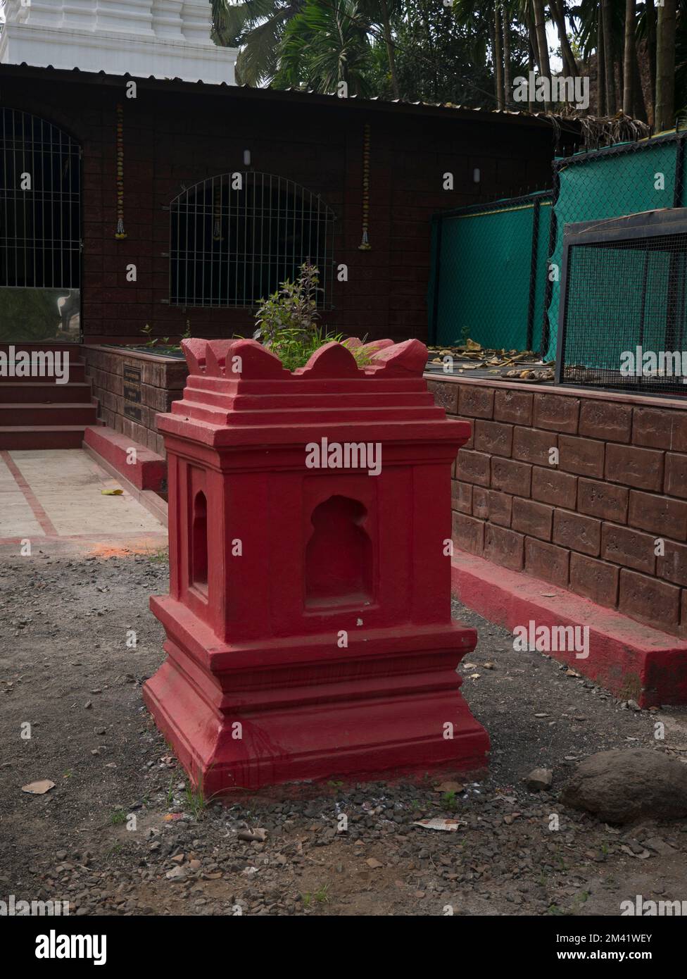 Hindu religious structure Tulshi Vrundavan Stock Photo - Alamy