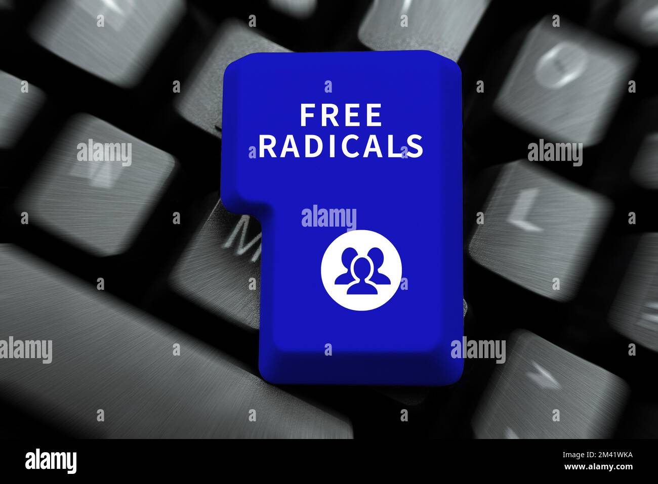 Hand writing sign Free Radicals. Concept meaning produced in body by ...
