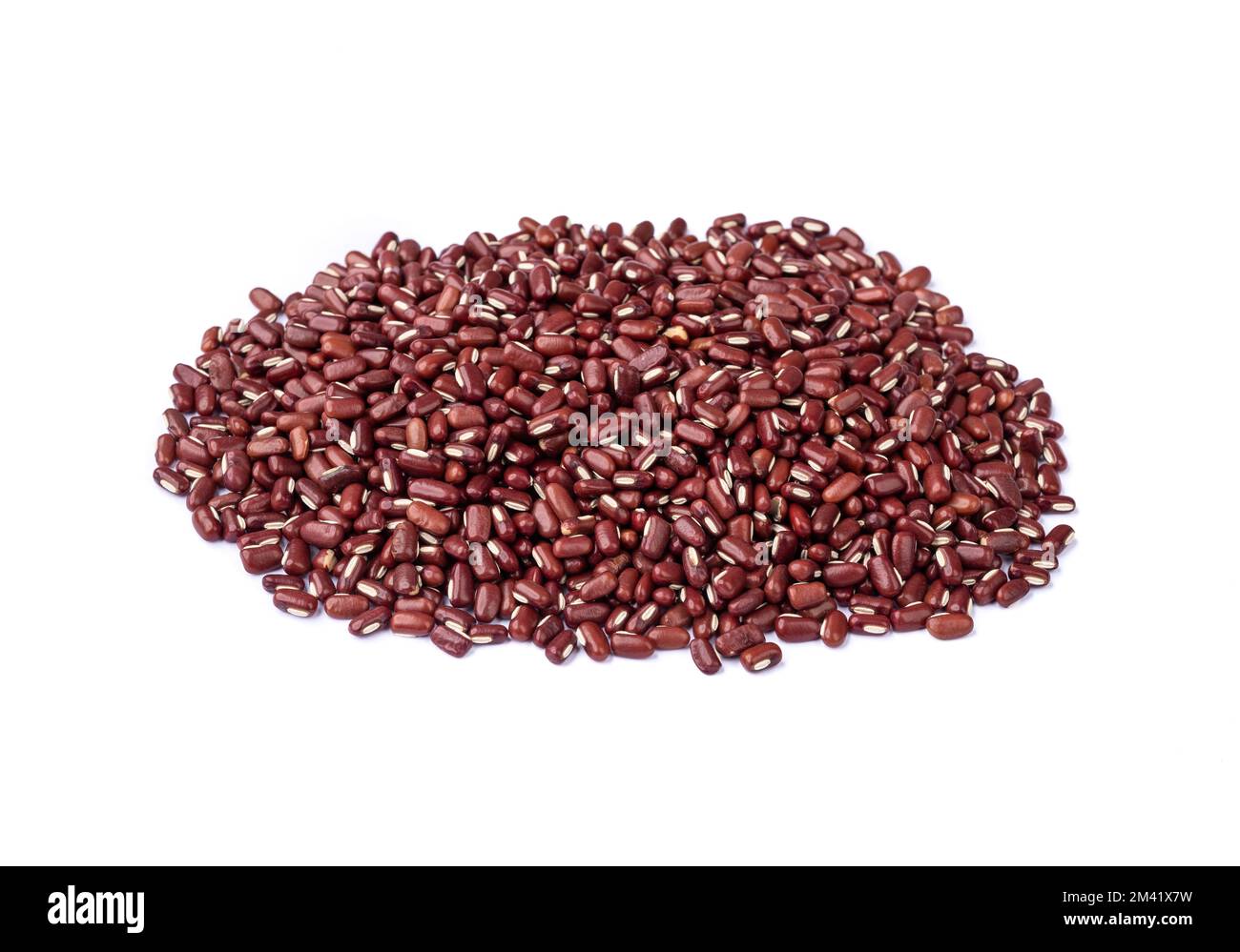 A pile of raw azuki beans isolated over white background Stock Photo ...