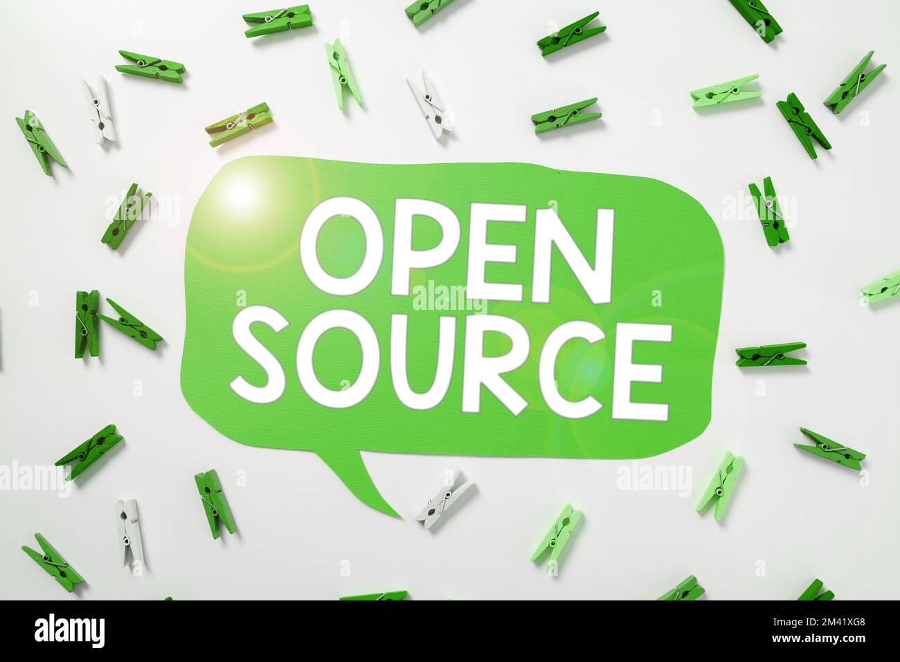 Conceptual display Open Source. Business concept denoting software which original source code ...