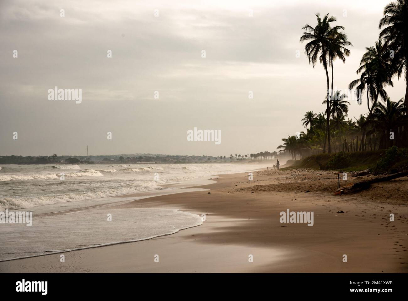 the waves in Kokrobite Stock Photo - Alamy