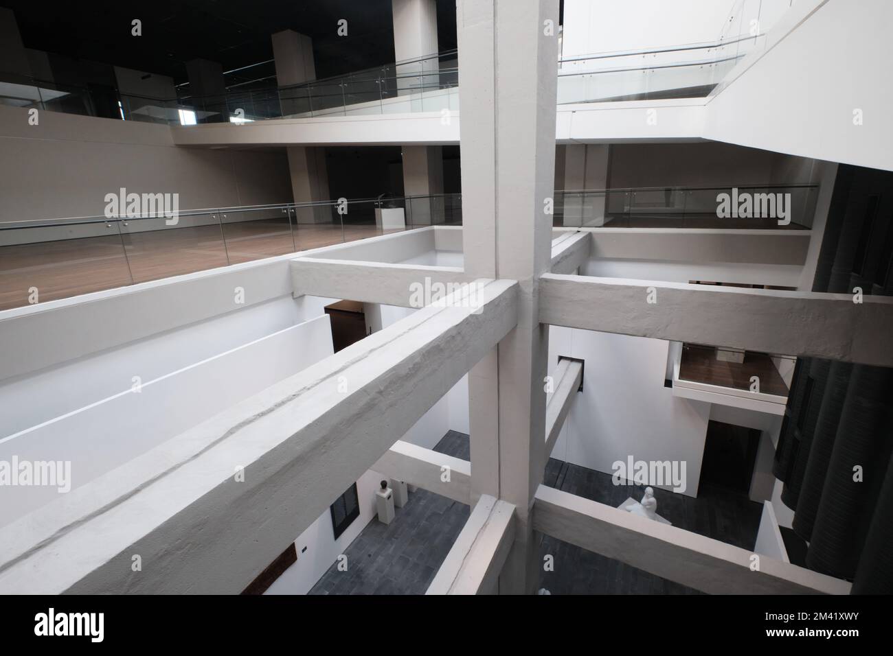 Istanbul, Turkey - December 17 2022: Atrium and art exhibition hall ...