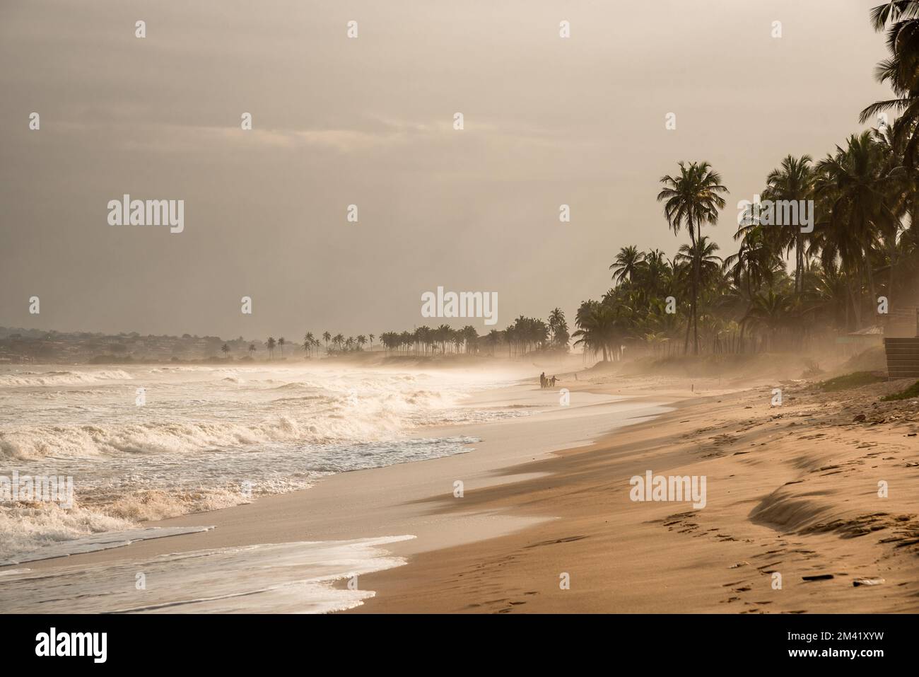 the waves in Kokrobite Stock Photo - Alamy