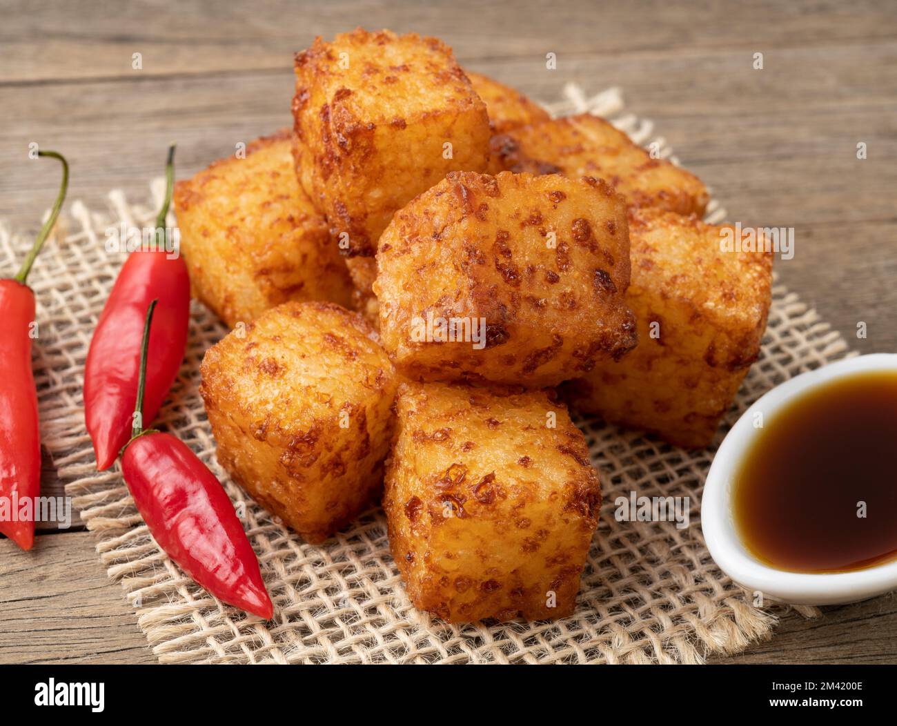 Tapioca dice, typical northeast brazilian food with sugar syrup over ...
