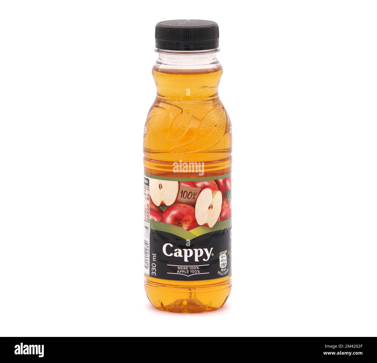 BUCHAREST, ROMANIA - JANUARY 8, 2020. Bottle of Cappy apple juice ...