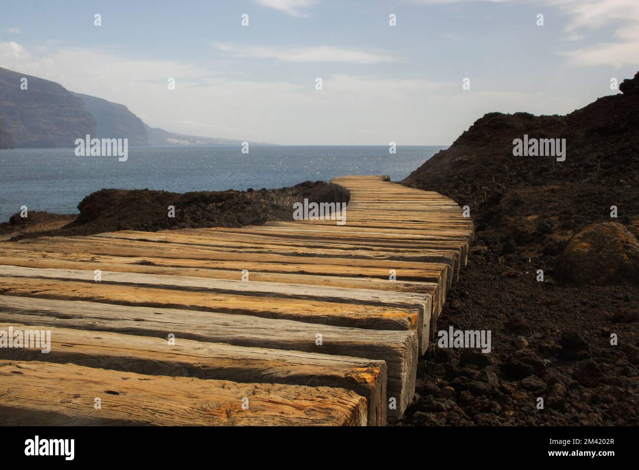 Empty boardwalk against background hi-res stock photography and images ...