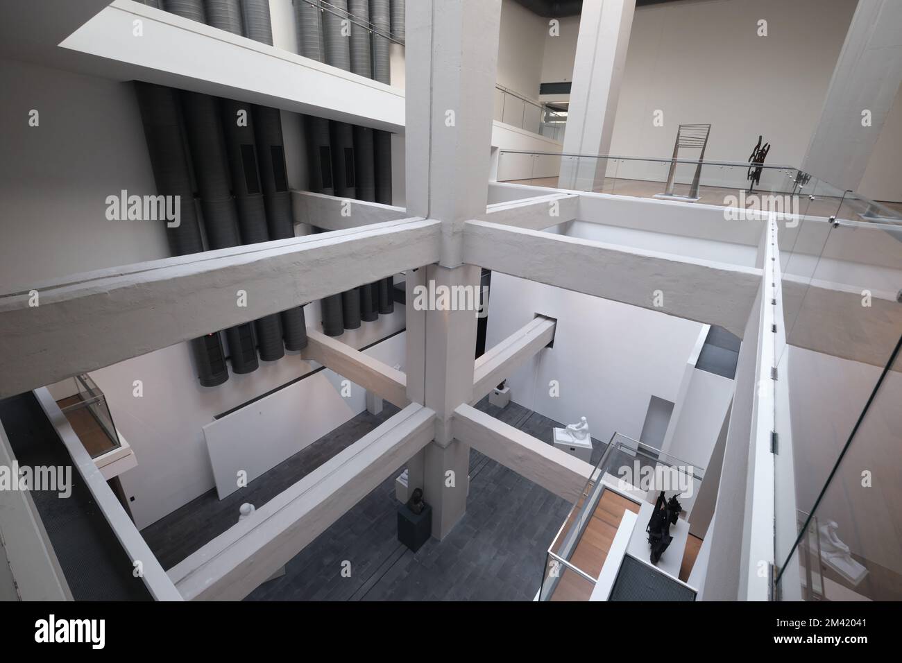 Istanbul, Turkey - December 17 2022: Atrium and art exhibition hall ...