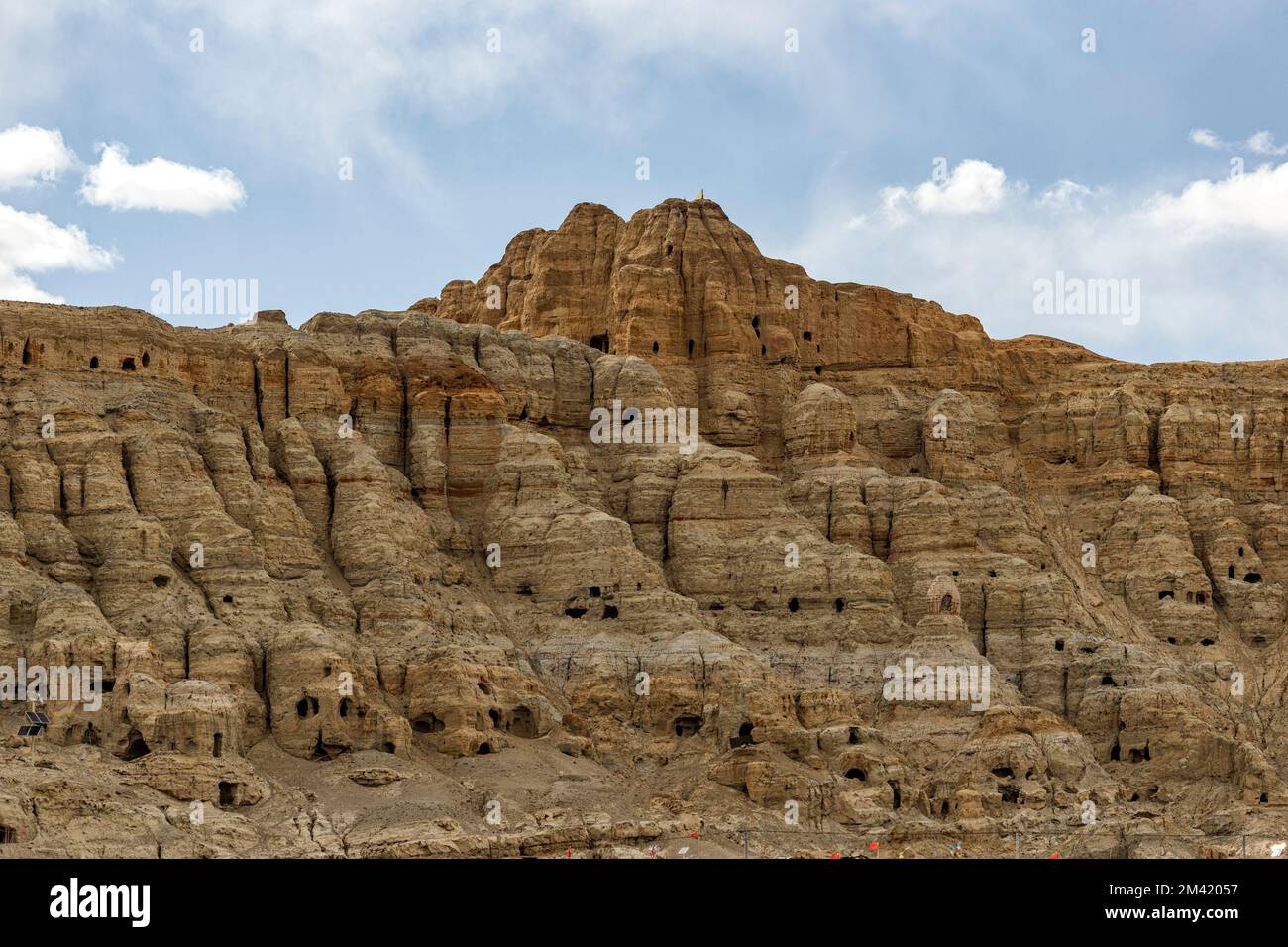 The view of Piyang Dongga ruins in Zanda County, Ngari Prefecture ...