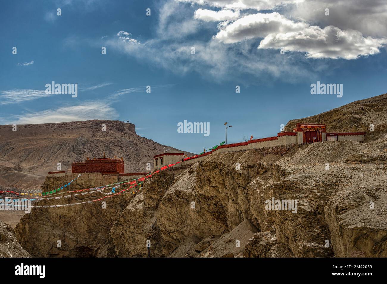 The view of Piyang Dongga ruins in Zanda County, Ngari Prefecture ...