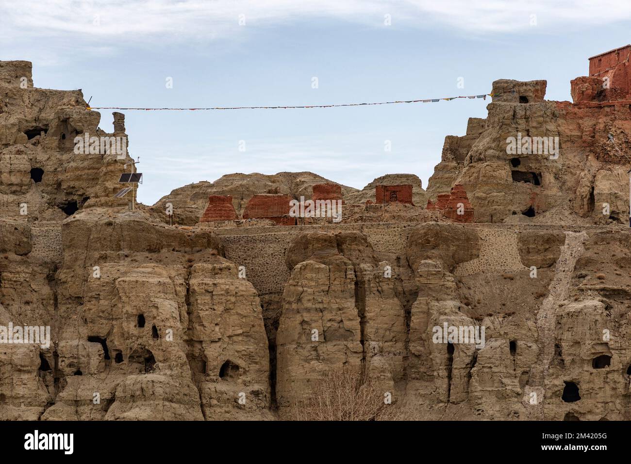 The view of Piyang Dongga ruins in Zanda County, Ngari Prefecture ...