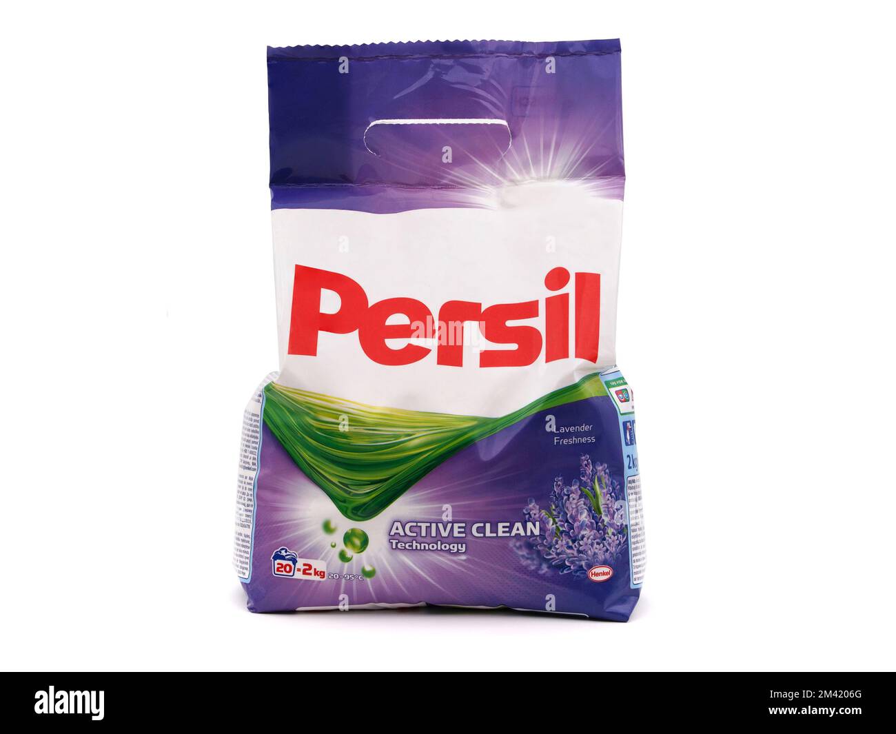 BUCHAREST, ROMANIA - FEBRUARY 12, 2020. Bag of Persil washing powder ...