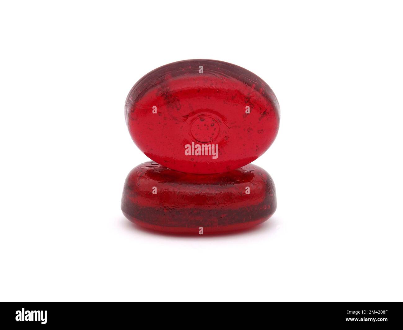 Red fruit hard candy isolated on white Stock Photo - Alamy