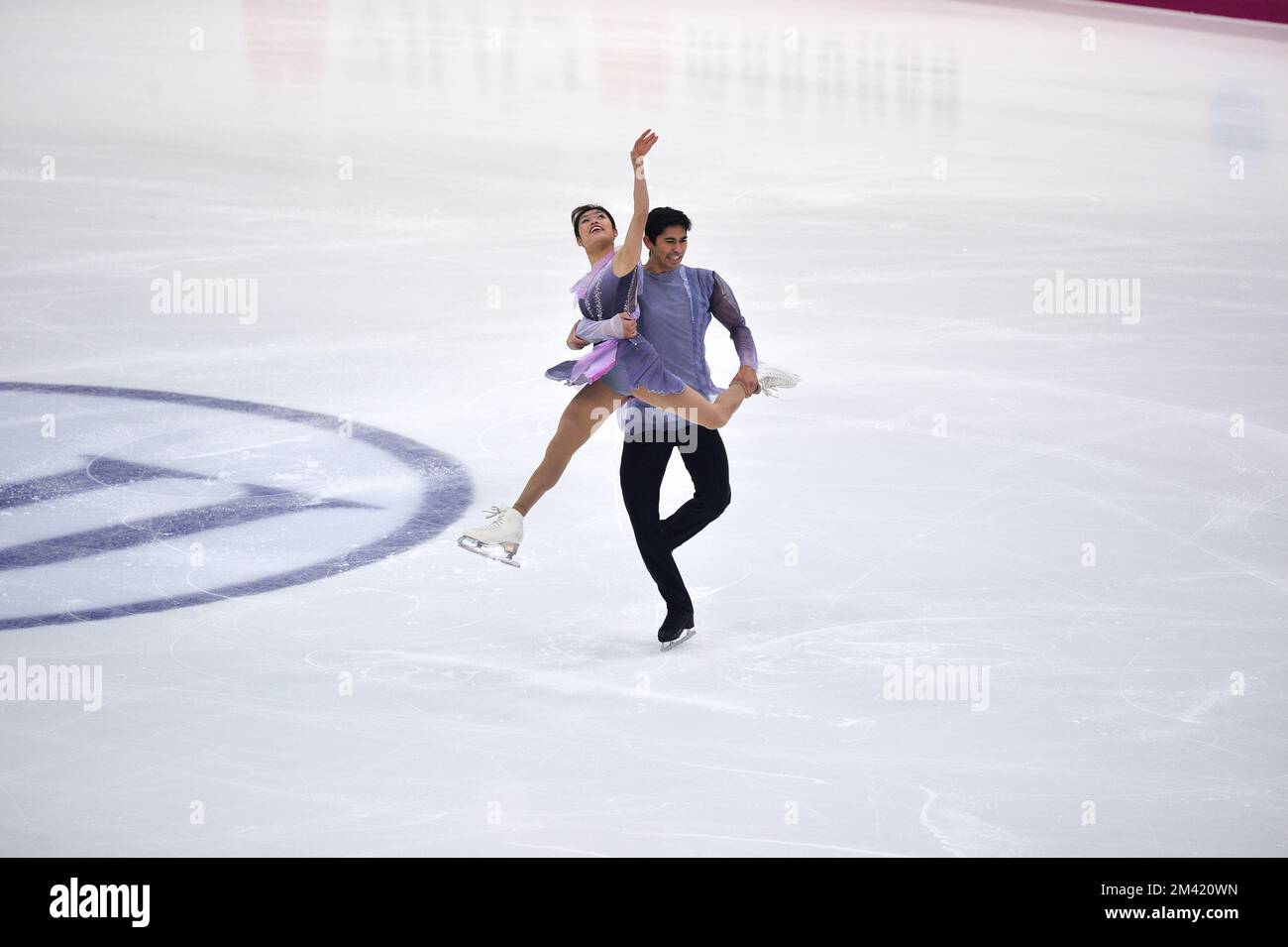 Emily Chan, Spencer Akira Howe during the ISU Grand Prix of Figure ...