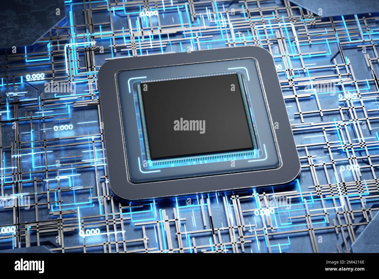 Circuit board processor chip running artificial intelligence, neural network and cloud computing ...