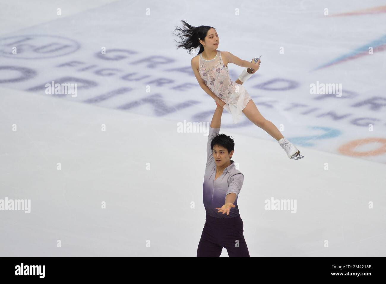 Riku Miura, Ryuichi Kihara during the ISU Grand Prix of Figure Skating ...