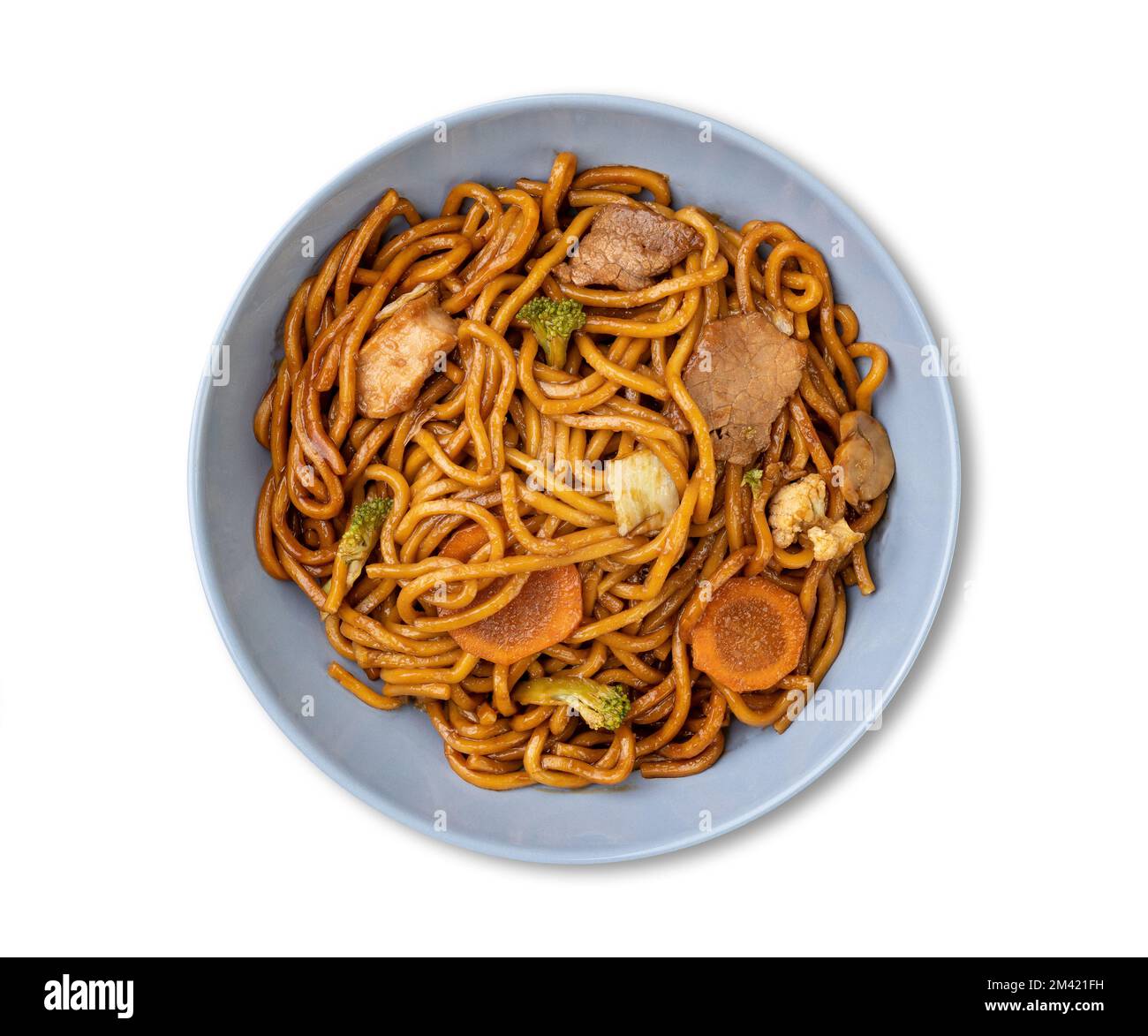 Yakisoba, traditional asian pasta with noodles, meat and vegetables ...