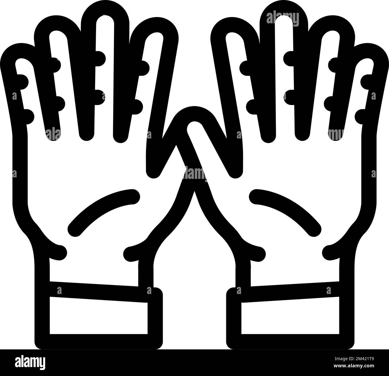 ten number hand gesture line icon vector illustration Stock Vector Image & Art - Alamy