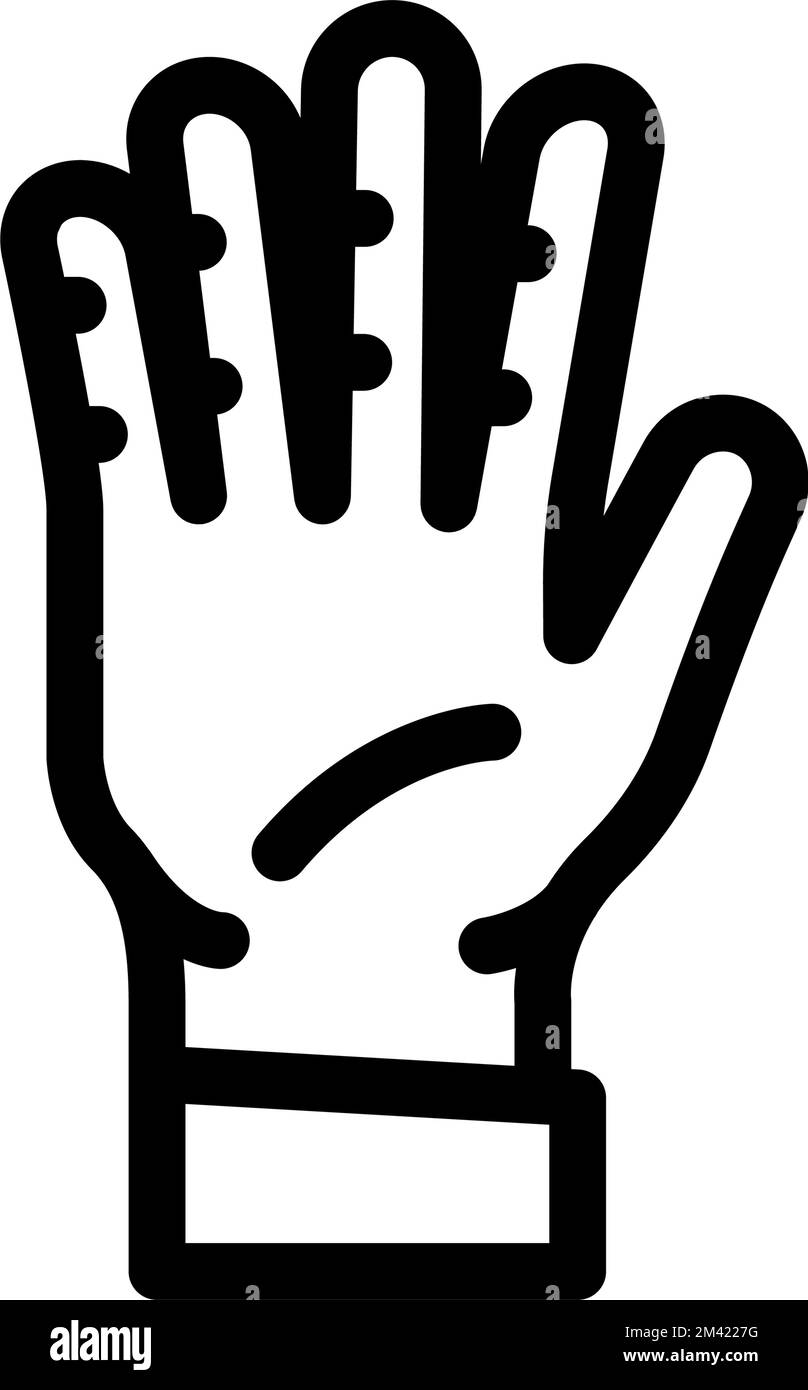 five number hand gesture line icon vector illustration Stock Vector Image & Art - Alamy