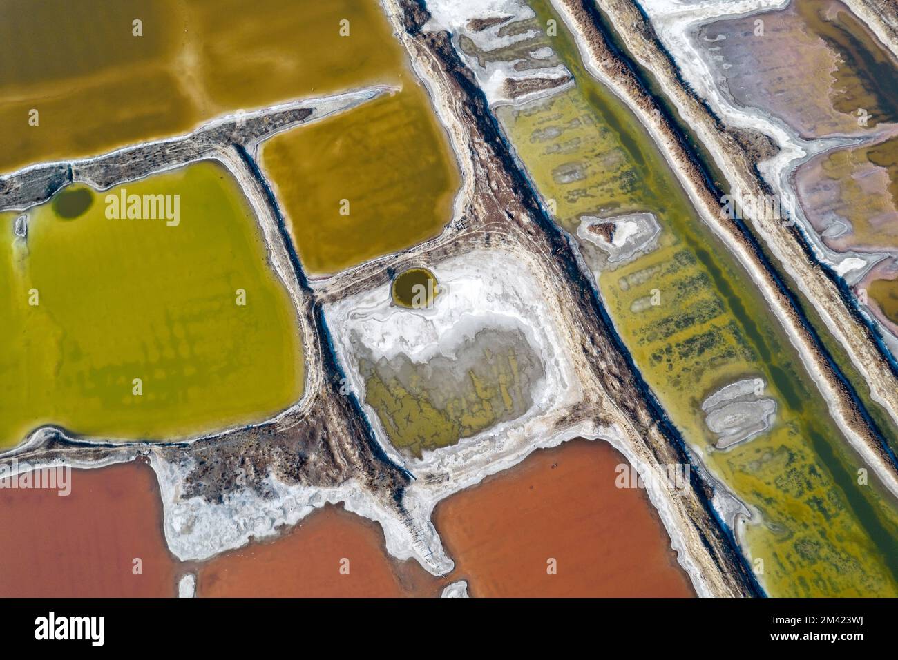YUNCHENG, CHINA - DECEMBER 18, 2022 - Aerial photo shows the beautiful ...