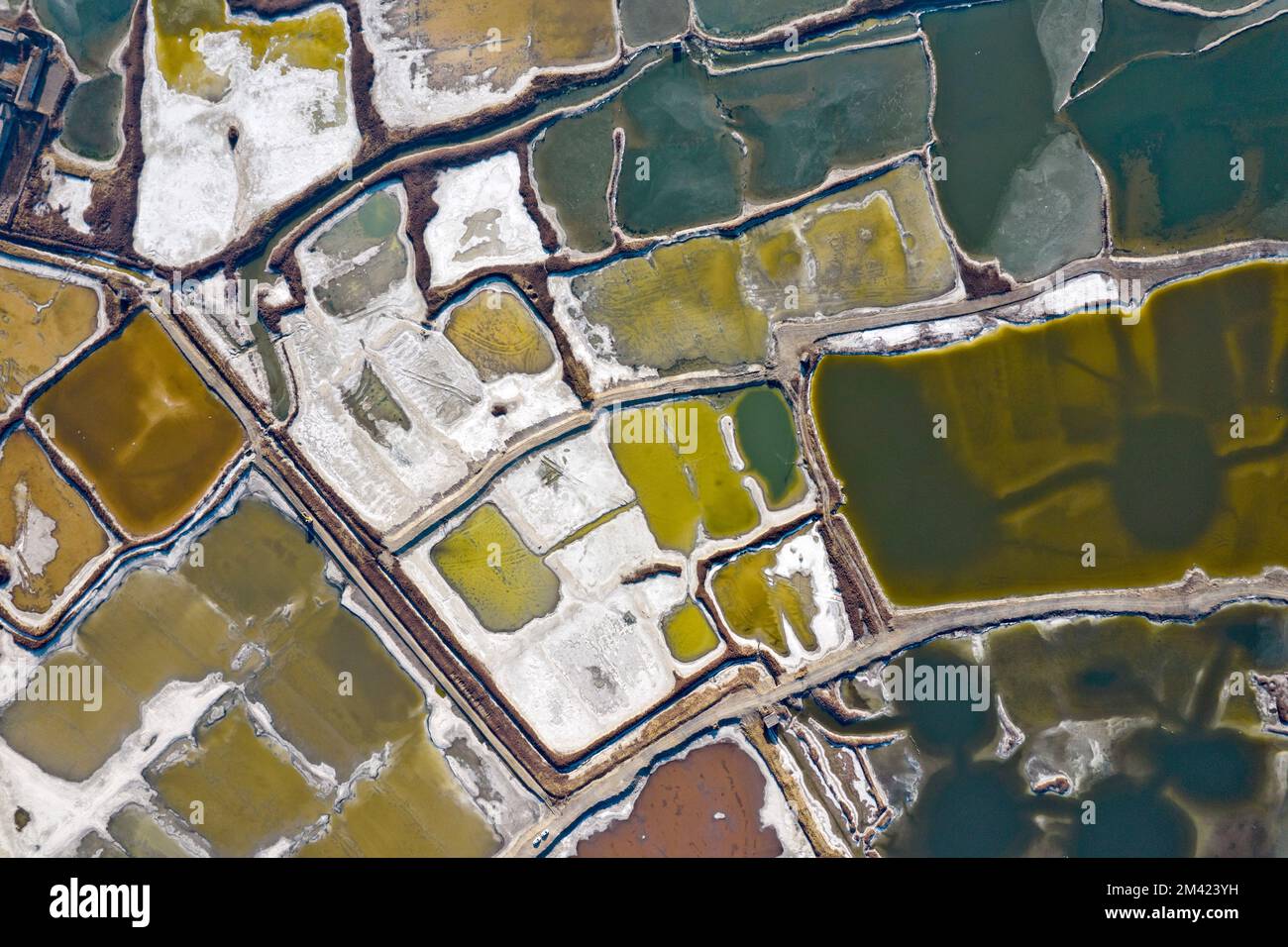YUNCHENG, CHINA - DECEMBER 18, 2022 - Aerial photo shows the beautiful ...