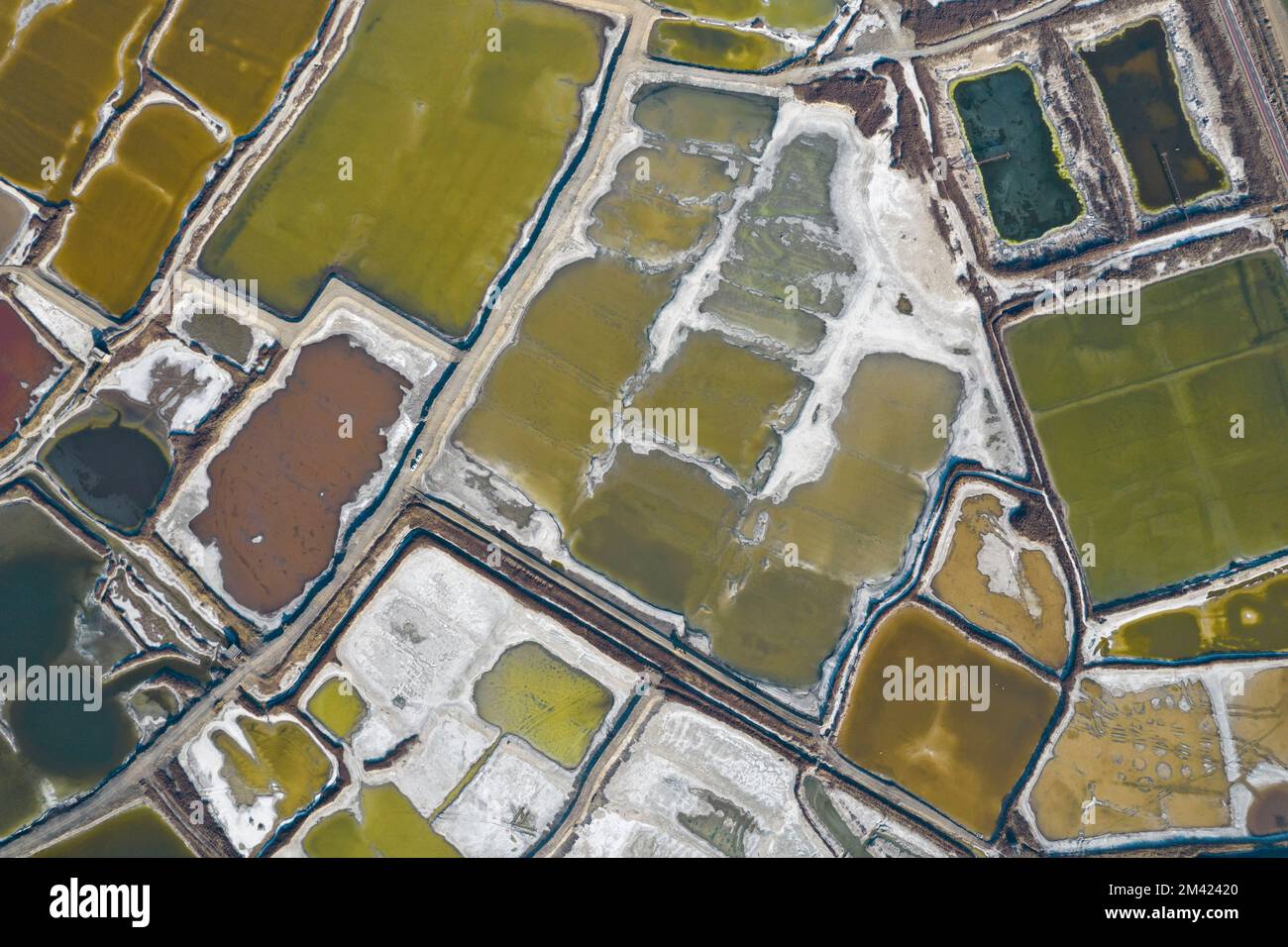 YUNCHENG, CHINA - DECEMBER 18, 2022 - Aerial photo shows the beautiful ...