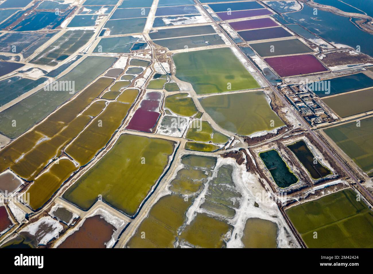 YUNCHENG, CHINA - DECEMBER 18, 2022 - Aerial photo shows the beautiful ...
