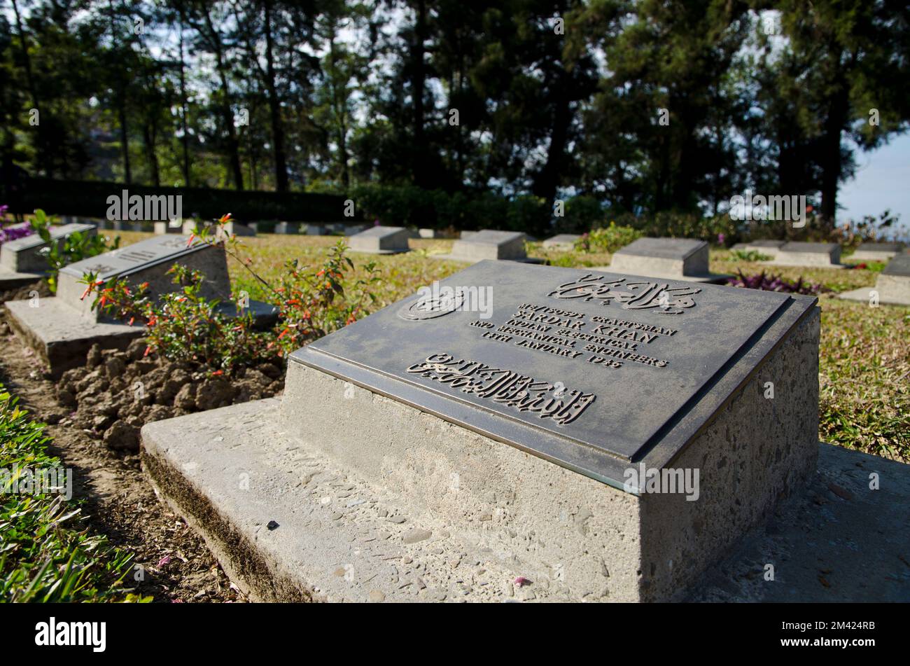The War Cemetary on Garrison Hill in Kohima remains of a battle between ...