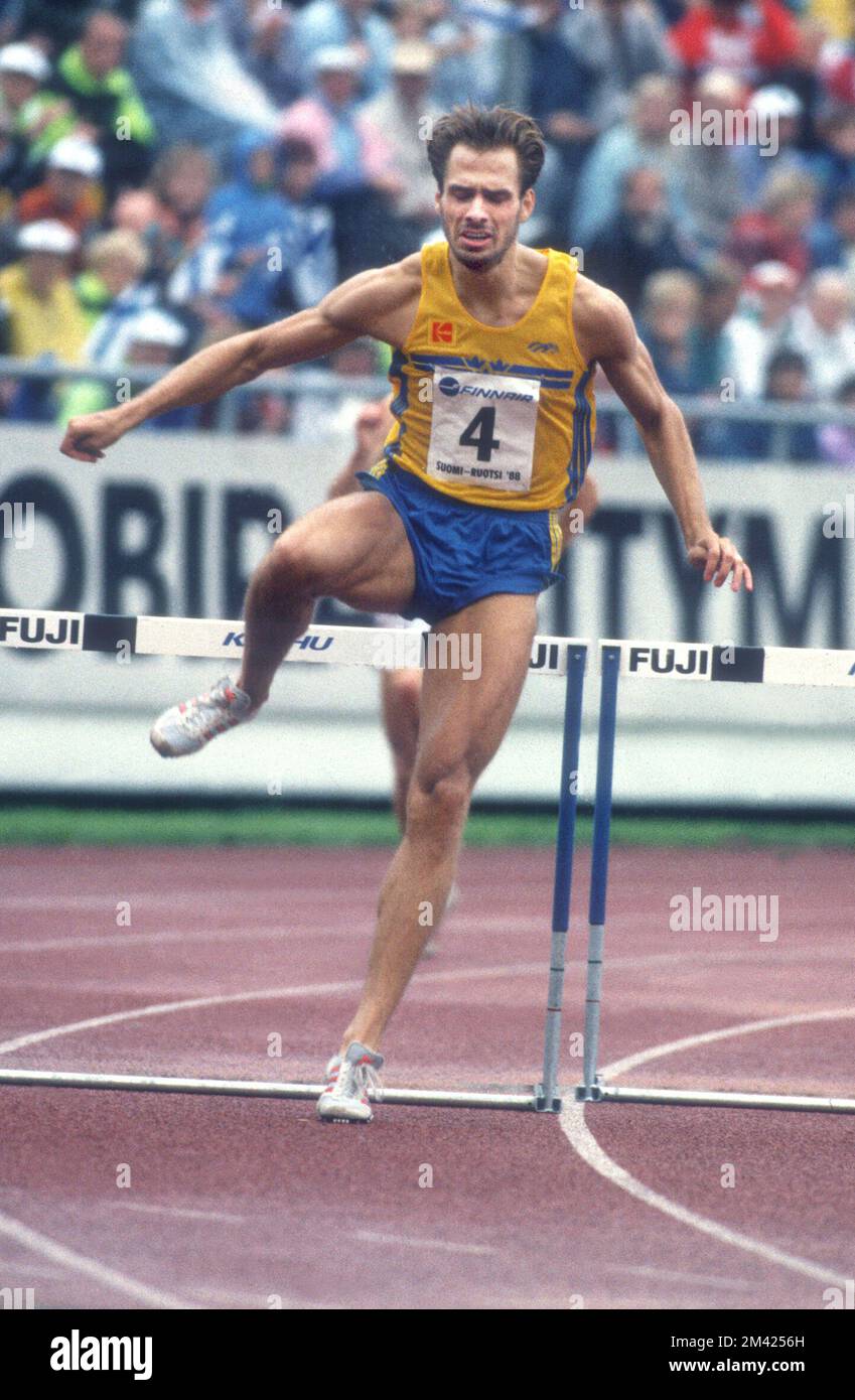 SVEN NYLANDER Swedish athletic athlete at 400 m hurdle at world ...