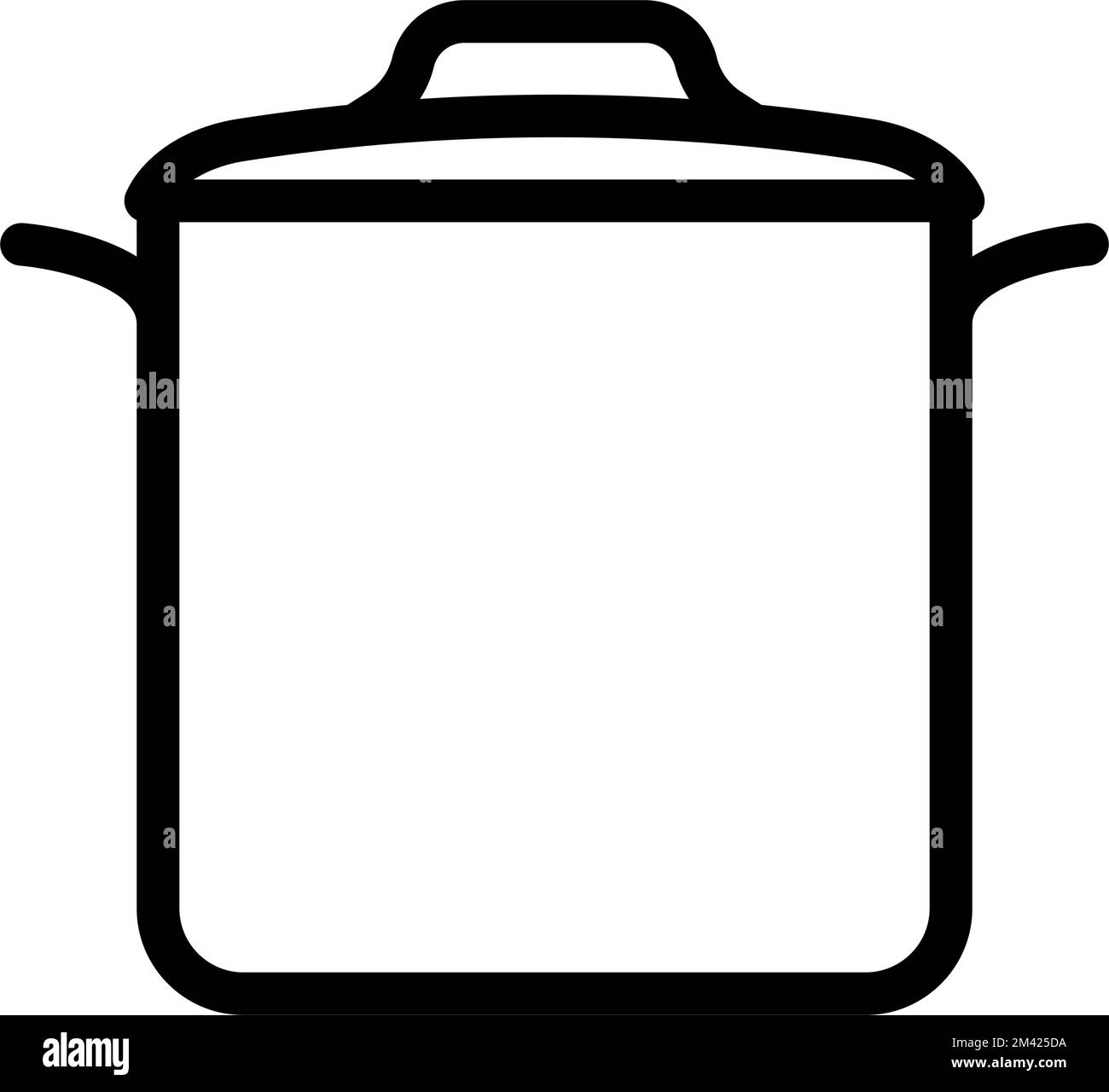 soup pot cooking line icon vector illustration Stock Vector Image & Art ...